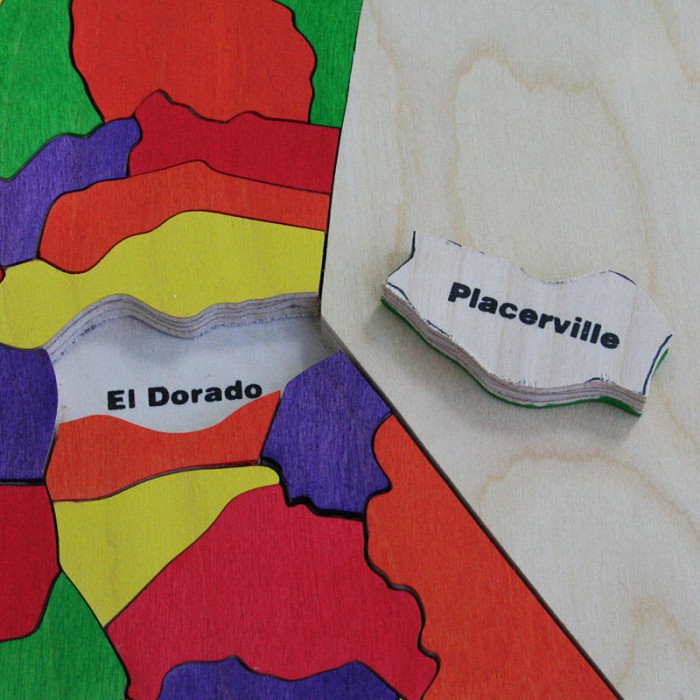 California Counties Wooden Map Puzzle - The Puzzle Man